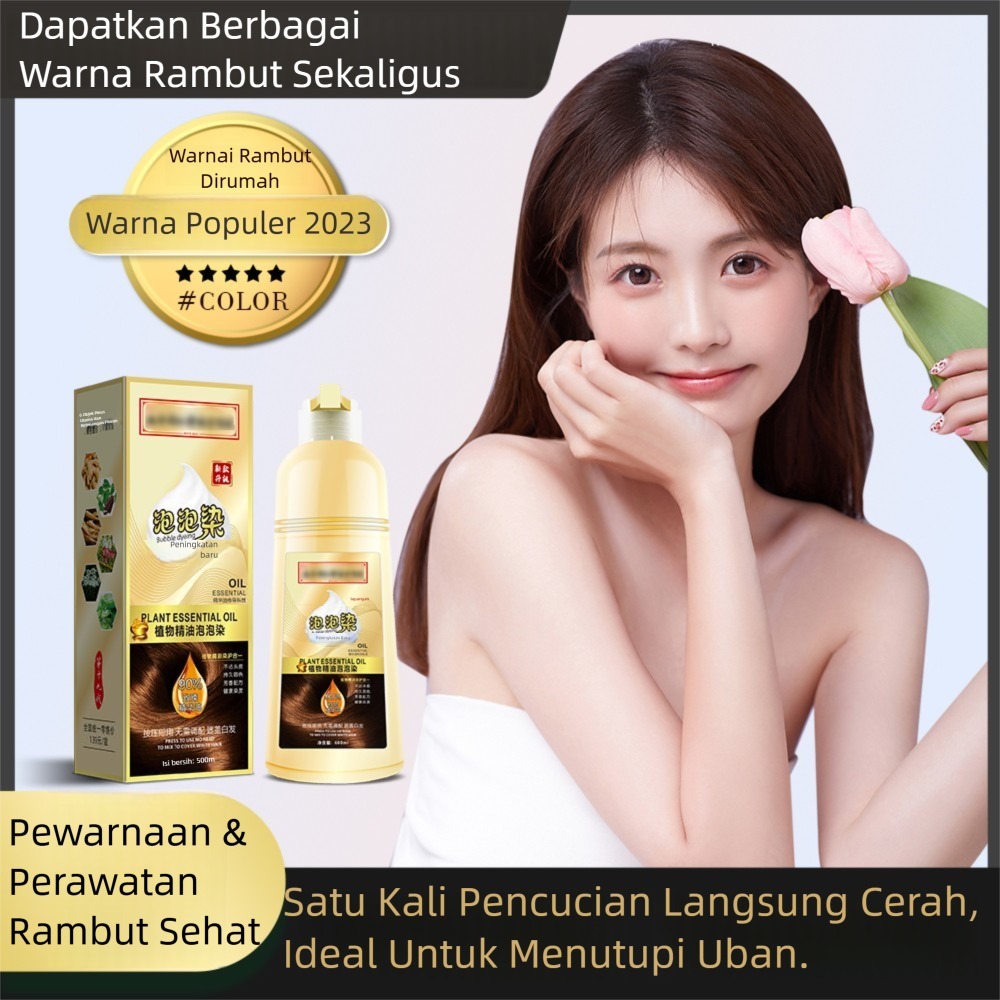 Jual Plant Essential Oil Pewarna Rambut Busa Alami 500ml Tanpa Iritasi ...