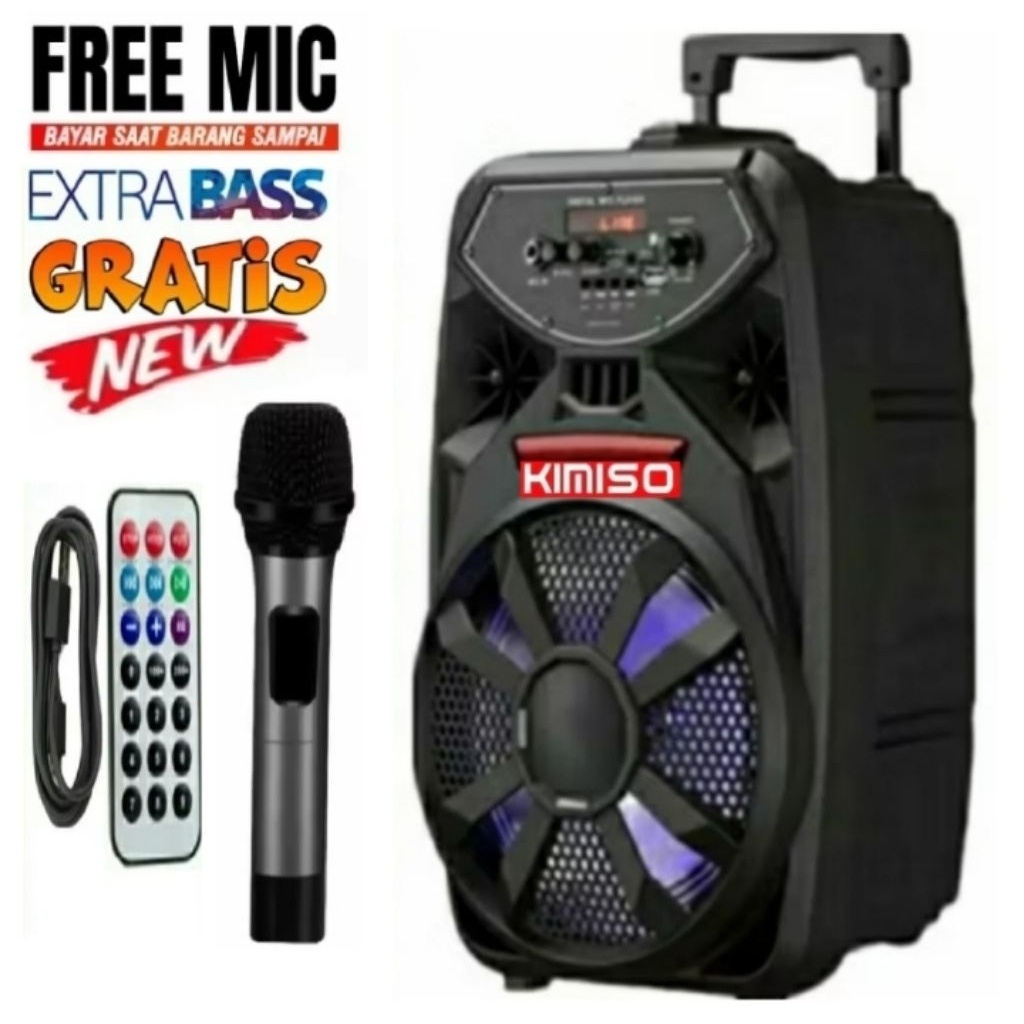 Jual PALING BESAR UKURAN 8, 8 INCI Speaker Bluetooth Km-7801 Speaker ...