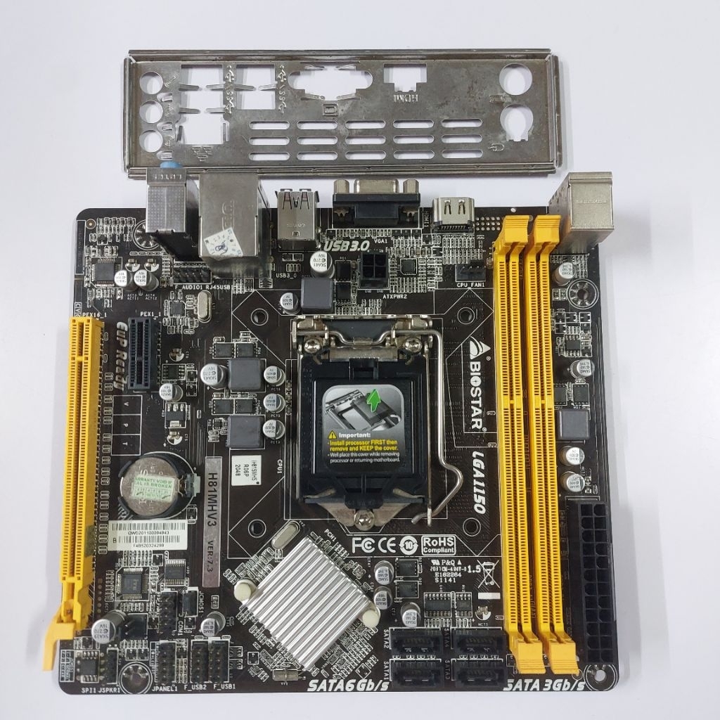 Jual Mainboard Mini itx BIOSTAR H81MHV3 Socket 1150 Support Gen4 ...