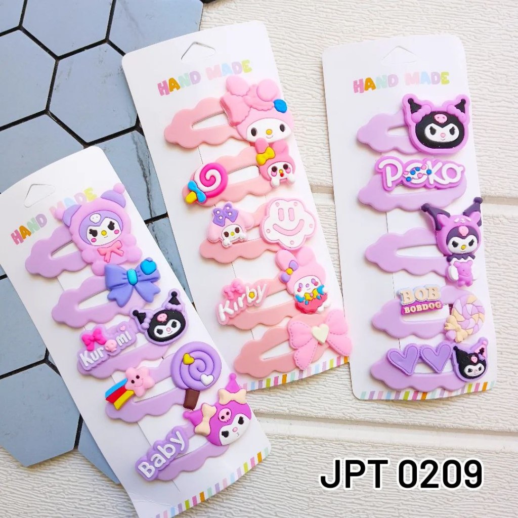 Jual JPT 0209 - ISI 12 KARTON JEPIT TIKTOK ANAK 5IN1 BONEKA KARET MOTIF ...