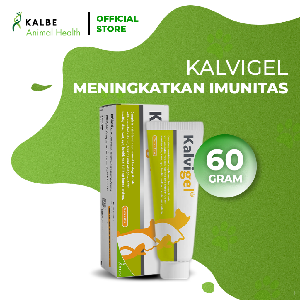 Jual Kalvigel 60 Gram Multivitamin dan TAURINE Anjing Kucing ...