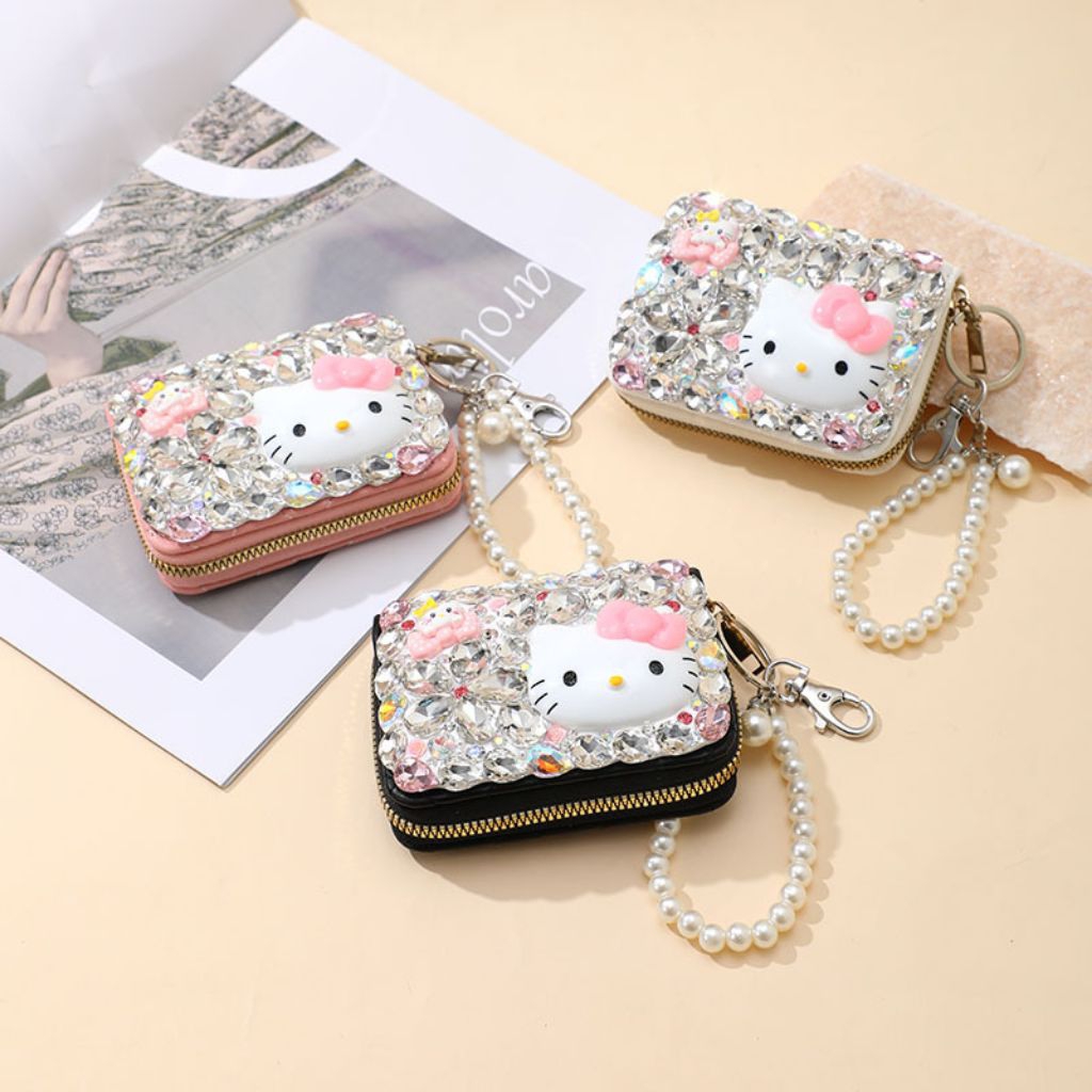 Jual SQL SHOP Dompet kartu Hello Kitty crystal bling bling | Dompet ...