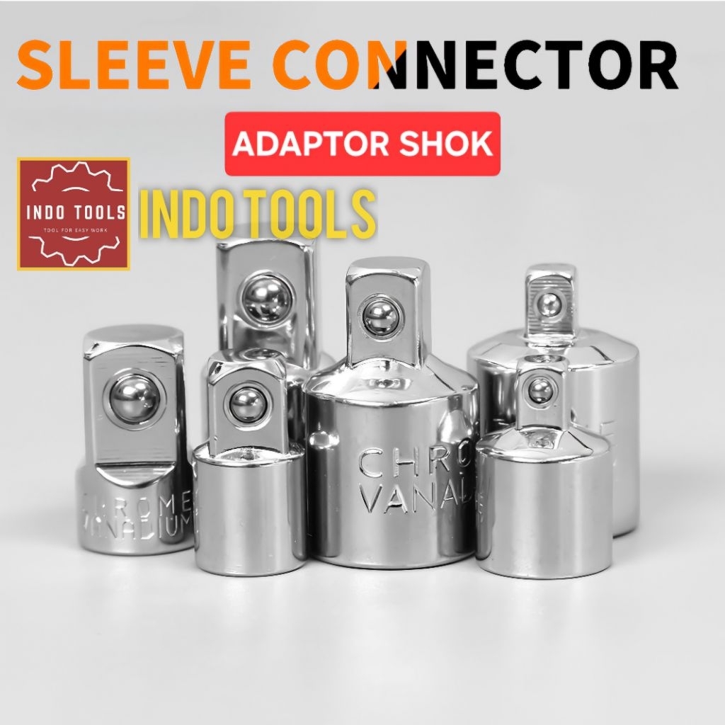 Jual Adaptor Mata Kunci Shock 1/4", 3/8", 1/2", Converter Adapter Stang ...