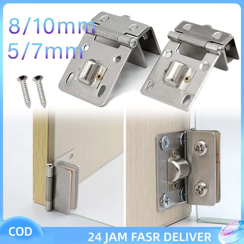 Jual Engsel Pivot Kaca Jepit Stainless Steel Engsel Lemari Kaca Engsel ...