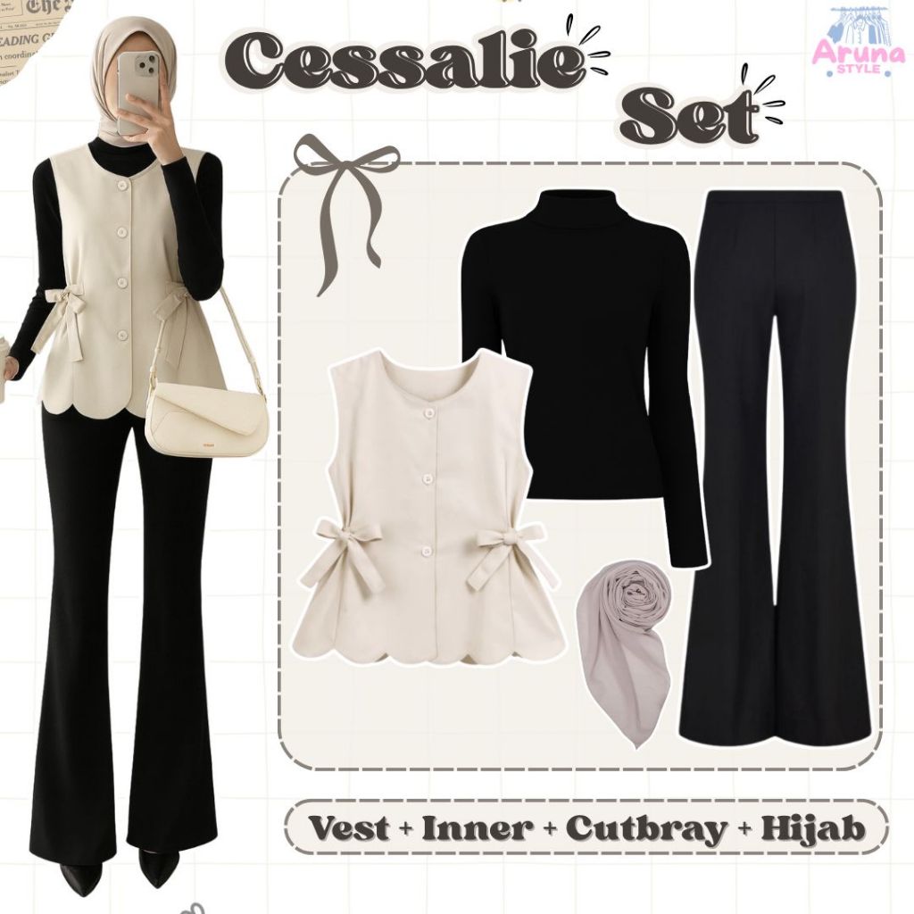 Jual One Set Wanita Hangout Kekinian (Vest Cherish, Inner, Celana ...