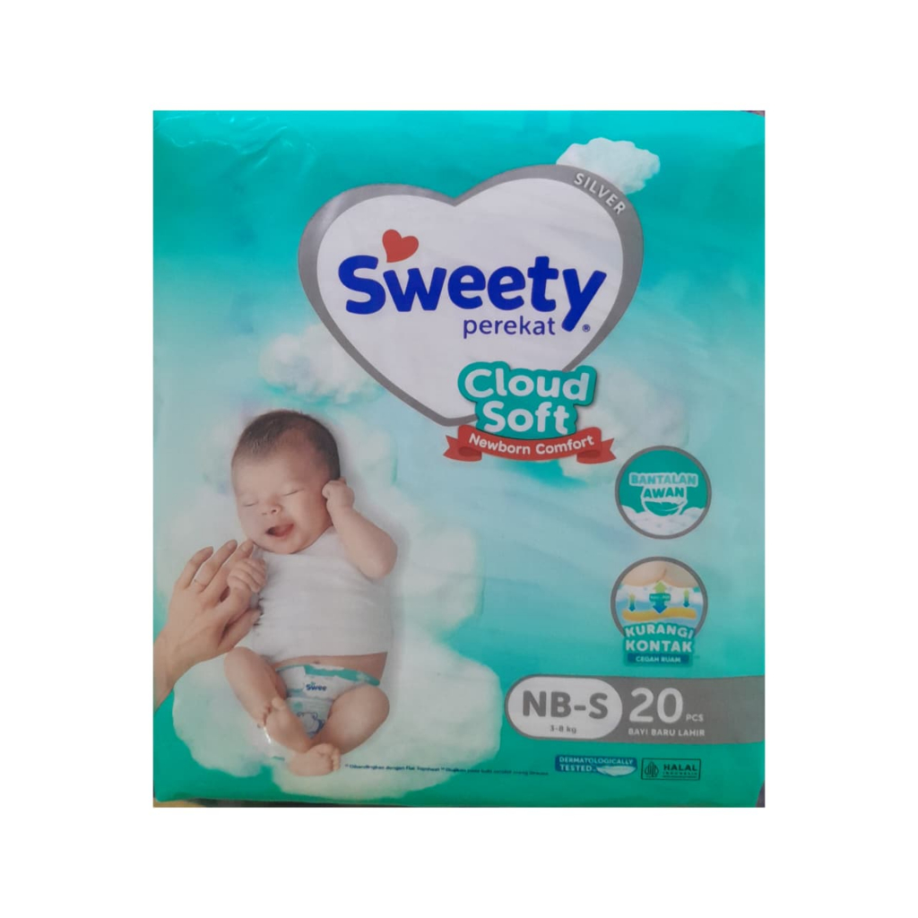 Jual SWEETY CLOUD SOFT (SILVER) Tipe Perekat NBS-20 ( 1 PACK ) | Shopee ...