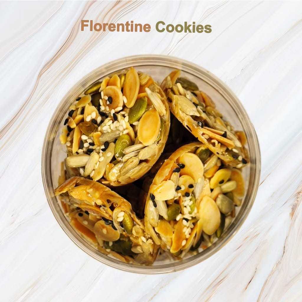 Jual Florentine Cookies / crispy mixed nuts Florenta kue kering premium ...