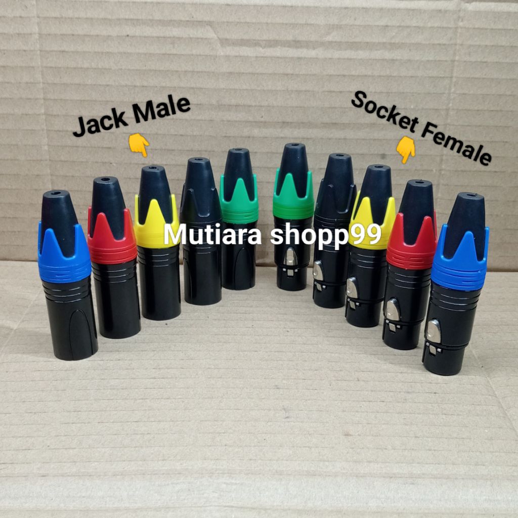 Jual JACK CANON / SOCKET CANON XLR 3 PIN ORIGINAL ( 1 SET MALE + FEMALE ...