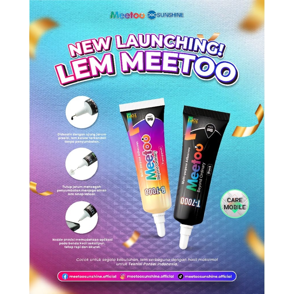 Jual LEM LCD HP / LEM MULTIGUNA MEETOO (BLACK/HITAM) | Shopee Indonesia