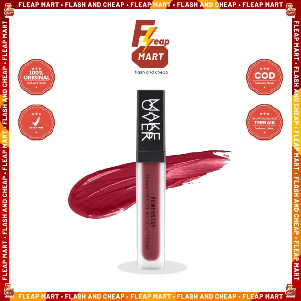 Jual MAKE OVER Powerstay Transferproof Matte Lip Cream - Matte Finish ...