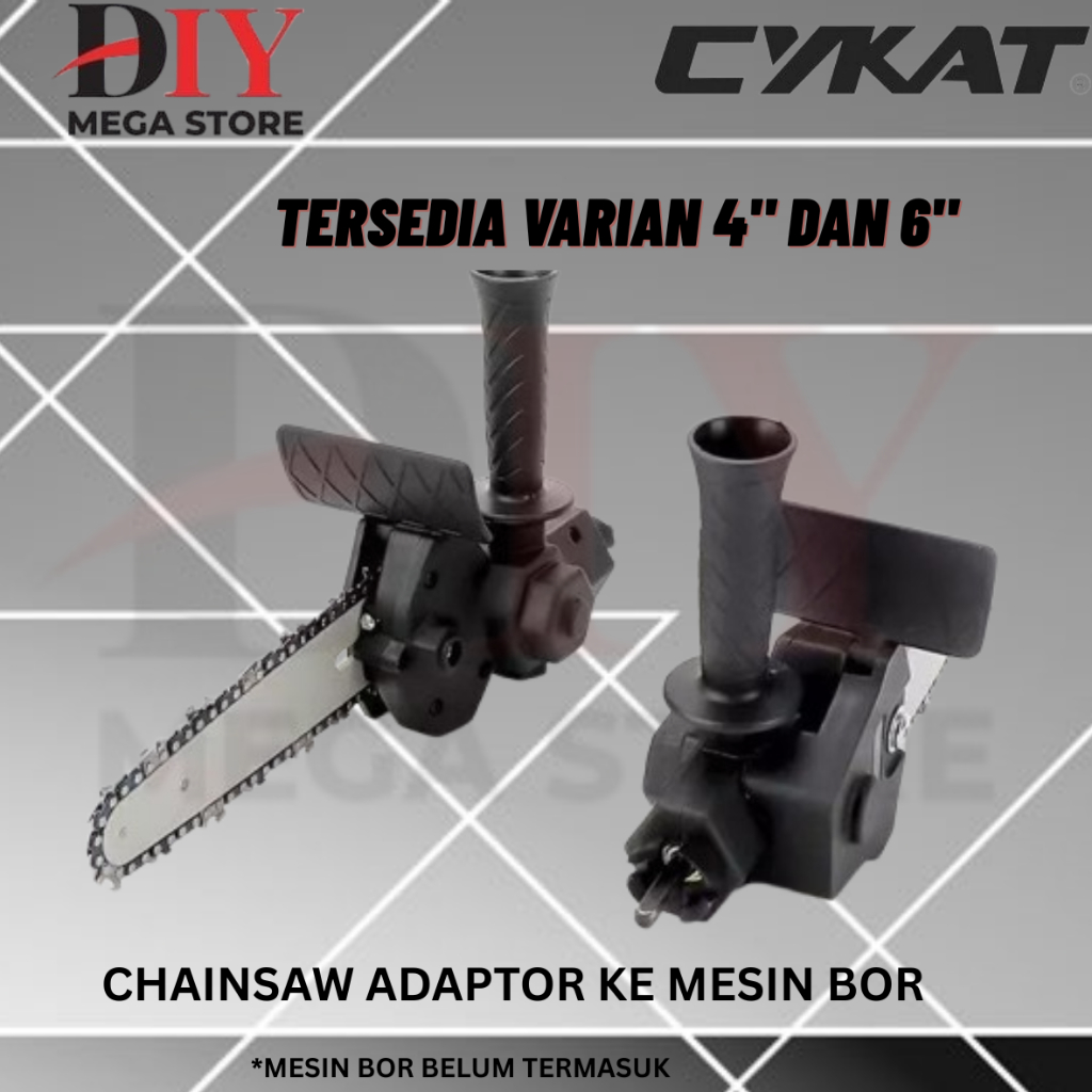 Jual CYKAT Chainsaw Adaptor Mesin Bor 4" 6" - Adapter Konverter Mesin ...