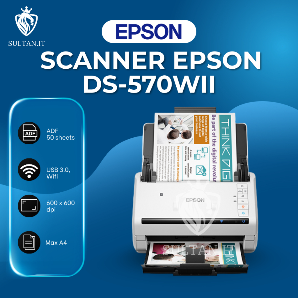 Jual SCANNER EPSON ORIGINAL DS 570W II / DS-570WII | Shopee Indonesia