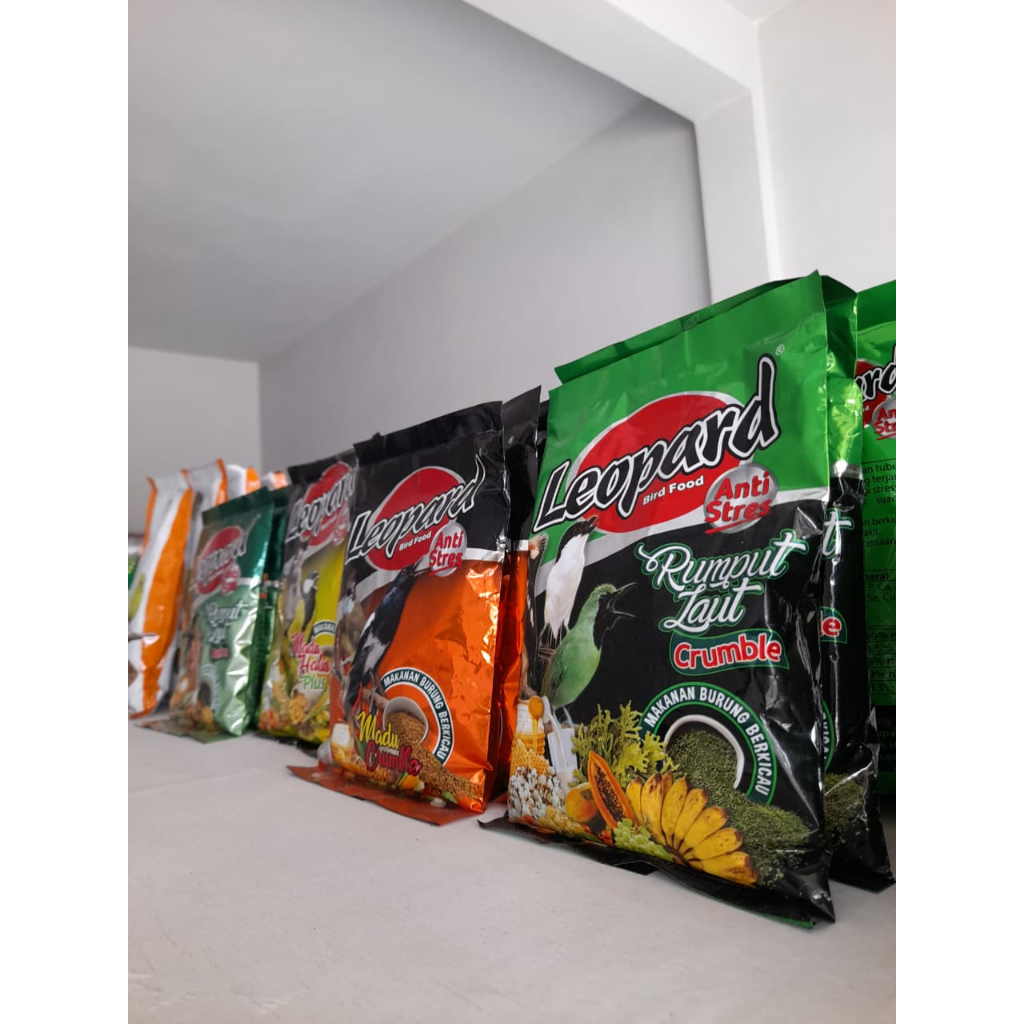 Jual VOER LEOPARD SEAWEED HIJAU CRUMBLE KASAR pakan Burung LEOPARD SEA ...