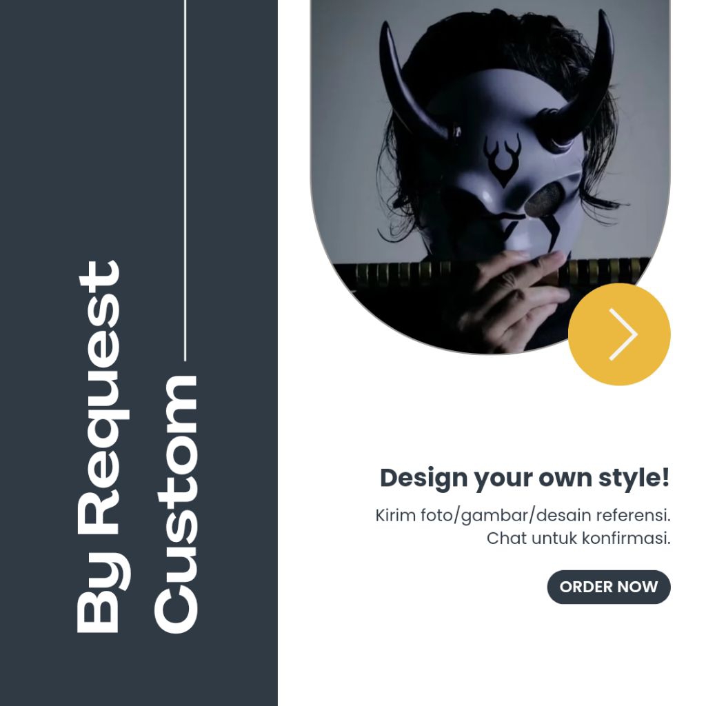 Jual Custom Made to Order by Request Design Desain Sendiri Mask Topeng ...
