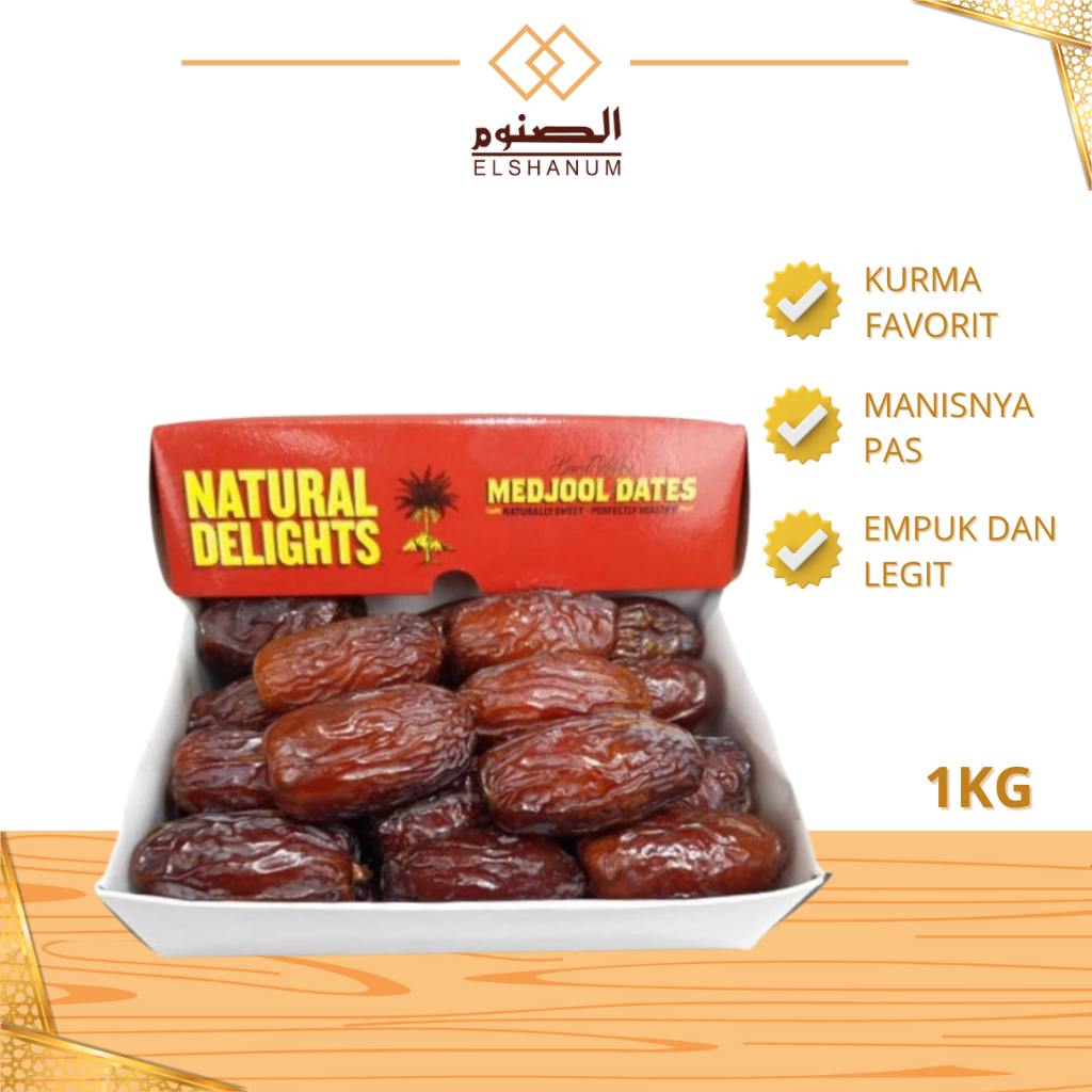 Jual Medjool Natural Delight 1kg / Medjool Dates Jumbo / Kurma Medjool ...