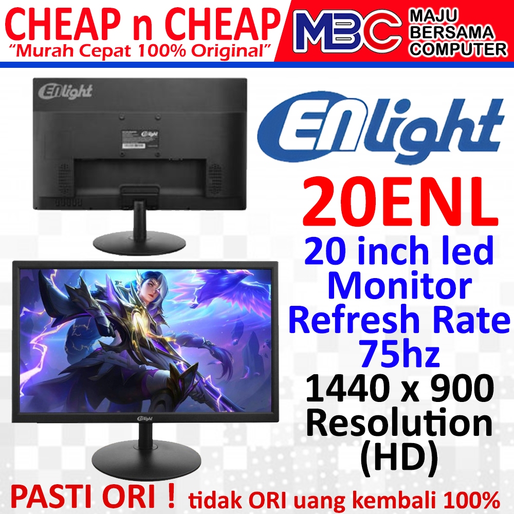 Jual Led 20 Inch Enlight 20ENL-B HDMI VGA - Monitor Layar 19' 19 ...