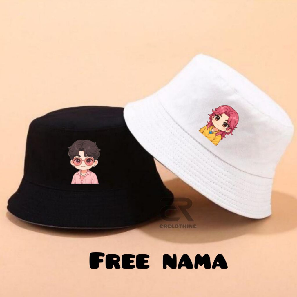 Jual Topi Bucket Hat Huntrix Kpop Demon Hunters Saja Boys / Topi Bucket ...