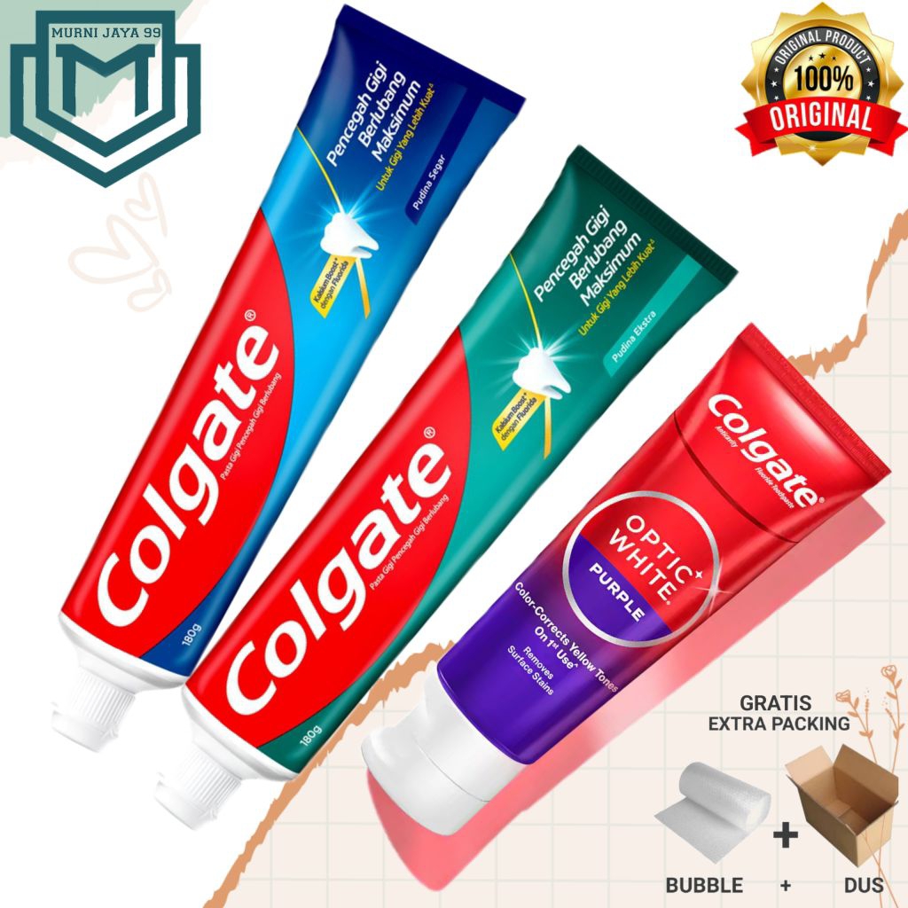 Jual COLGATE OPTIC WHITE PURPLE / PUDINAEXTRA/ PUDINA SEGAR | Shopee ...
