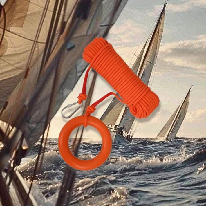 Jual Rescue Quoit for Lifeboat Liferaft 8mm x 30mtr IMPA 330212 - Tali ...