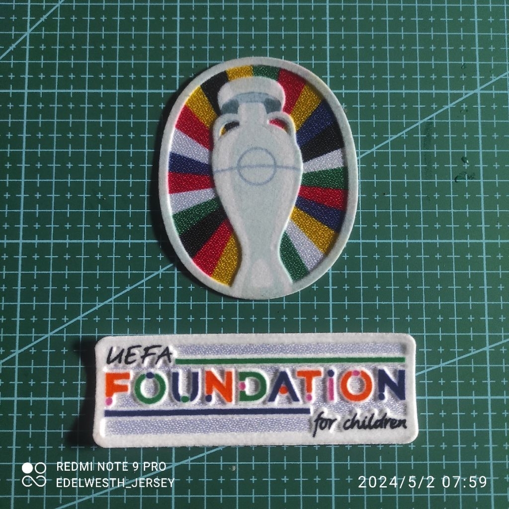 Jual PATCH/BADGE/EMBLEM UEFA EURO 2024 + FOUNDATION IMPORT GRADE ORI ...