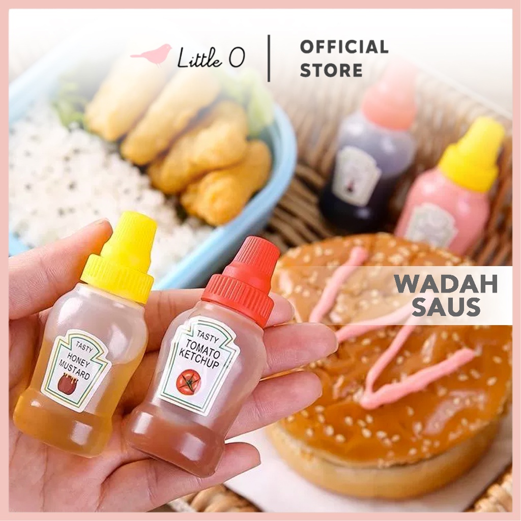 Jual LITTLE O 2in1 4in1 Wadah Botol Saos Mini Cup Kecil Kecap Sauce ...