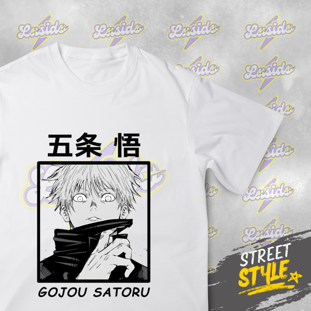 Jual Lasido Kaos Kaos Gojou Satoru Jujutsu Kaisen Husbu / Baju Satoru ...