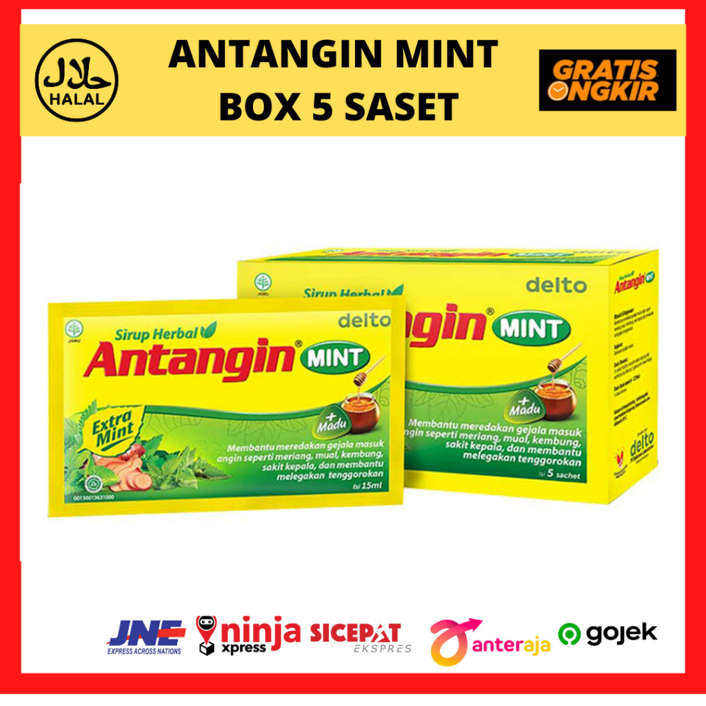 Jual Antangin Mint atau Habbatussauda Box isi 5 Sachet Sirup Herbal ...