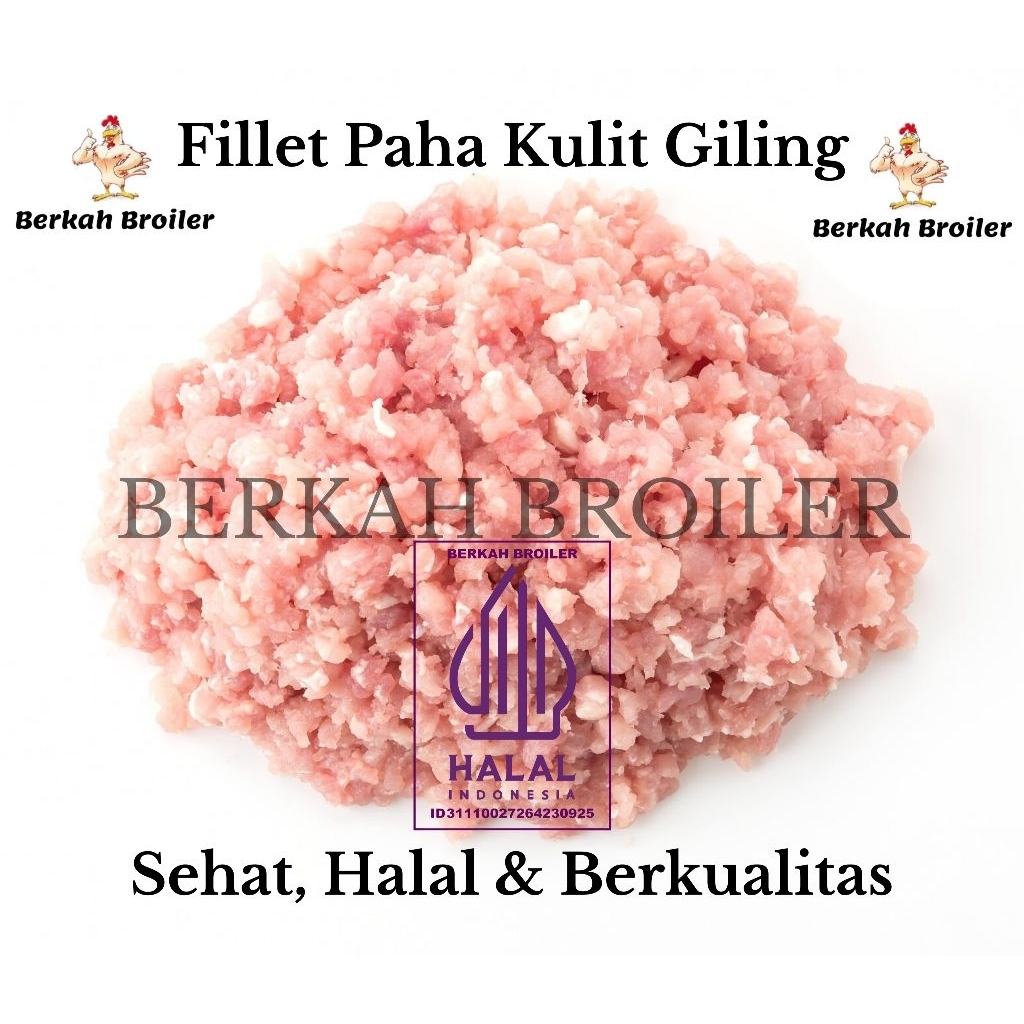 Jual FILLET PAHA AYAM DENGAN KULIT GILING / BONELESS PAHA AYAM DENGAN ...