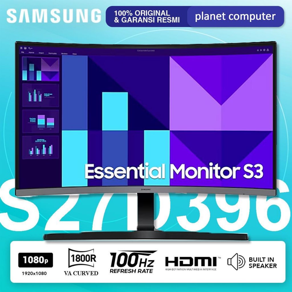 Jual Monitor Samsung 27" Inch S27D396 Curved FHD LED FREESYNC | S27D396 ...