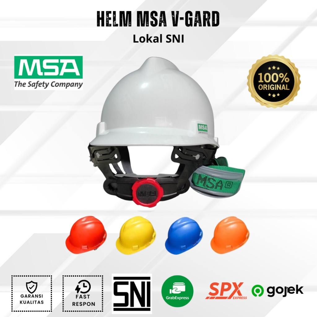 Jual Helm Safety MSA Full Set / Helm Kerja Proyek MSA Lokal SNI ...