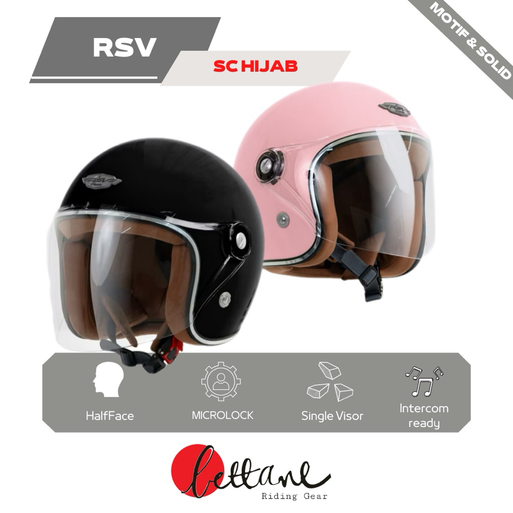 Jual RSV SC Hijab Retro Classic – Helm Half Face Hijab Friendly [Helm ...