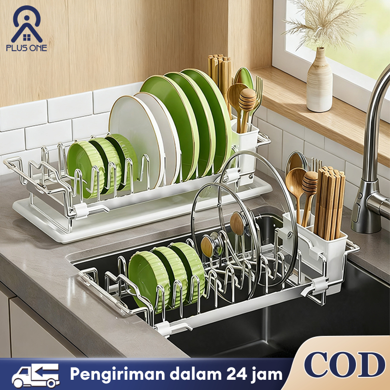 Jual Rak Cuci Piring Wastafel Rak Pengering Piring Mangkuk Estetis Rak ...