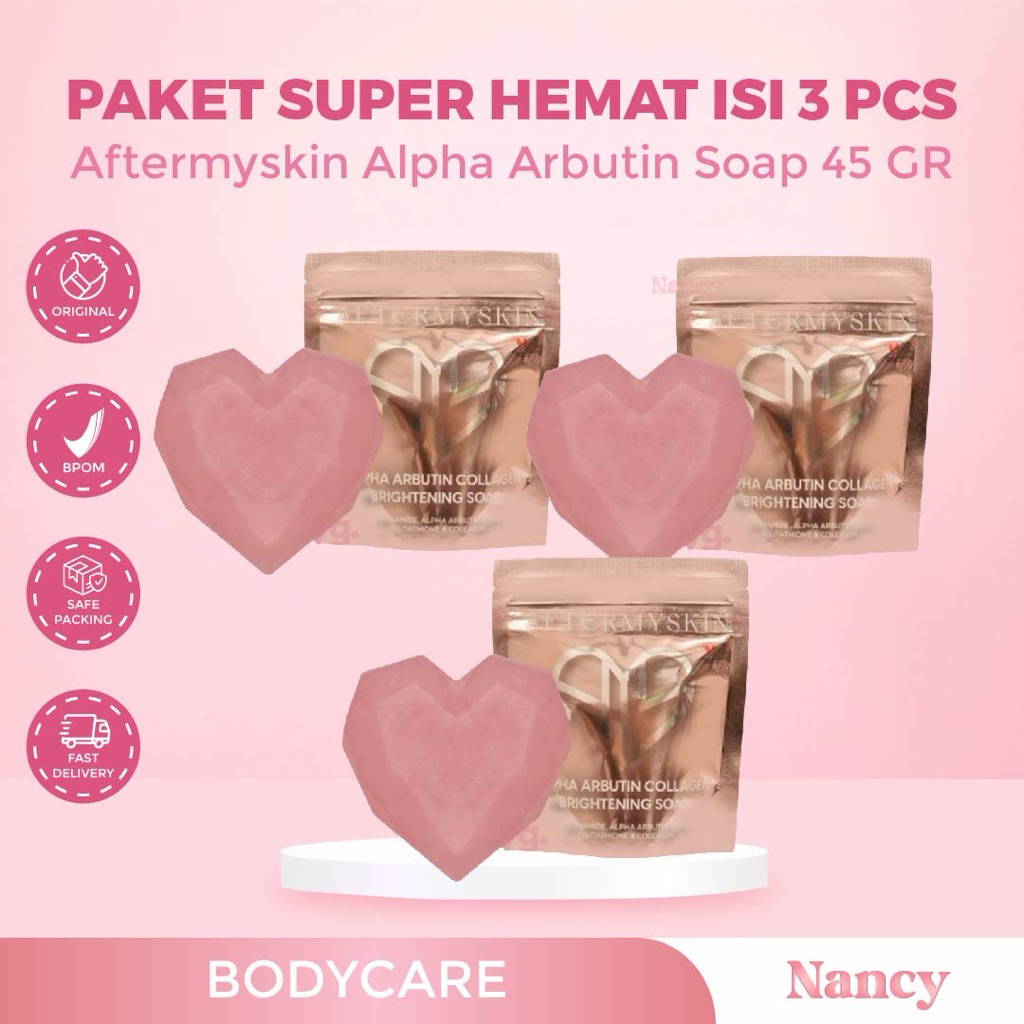 Jual AFTERMYSKIN ALPHA ARBUTIN BRIGHTENING BODY SOAP 45 GR X 3 PCS ...