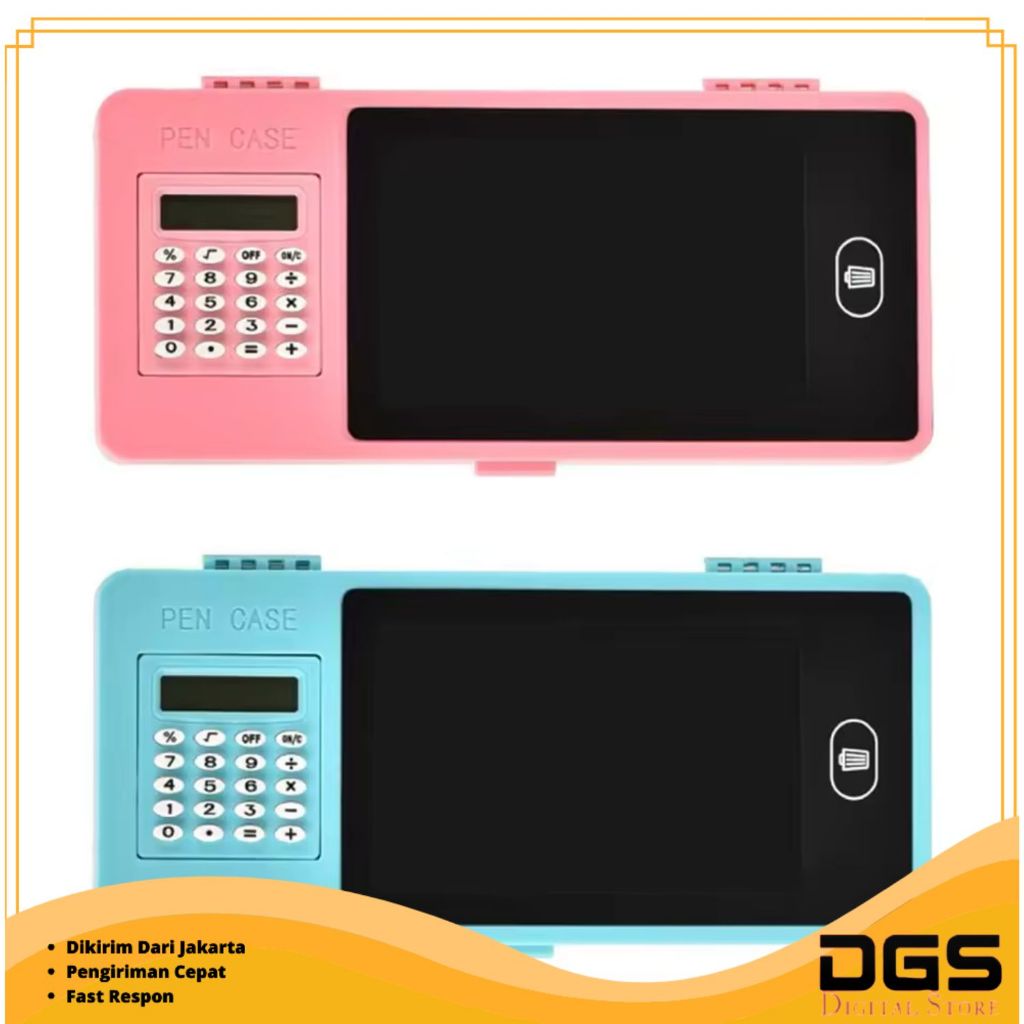 Jual DGS Kotak Pensil 2in1 Case Kalkulator LCD Writing Drawing Box Case ...