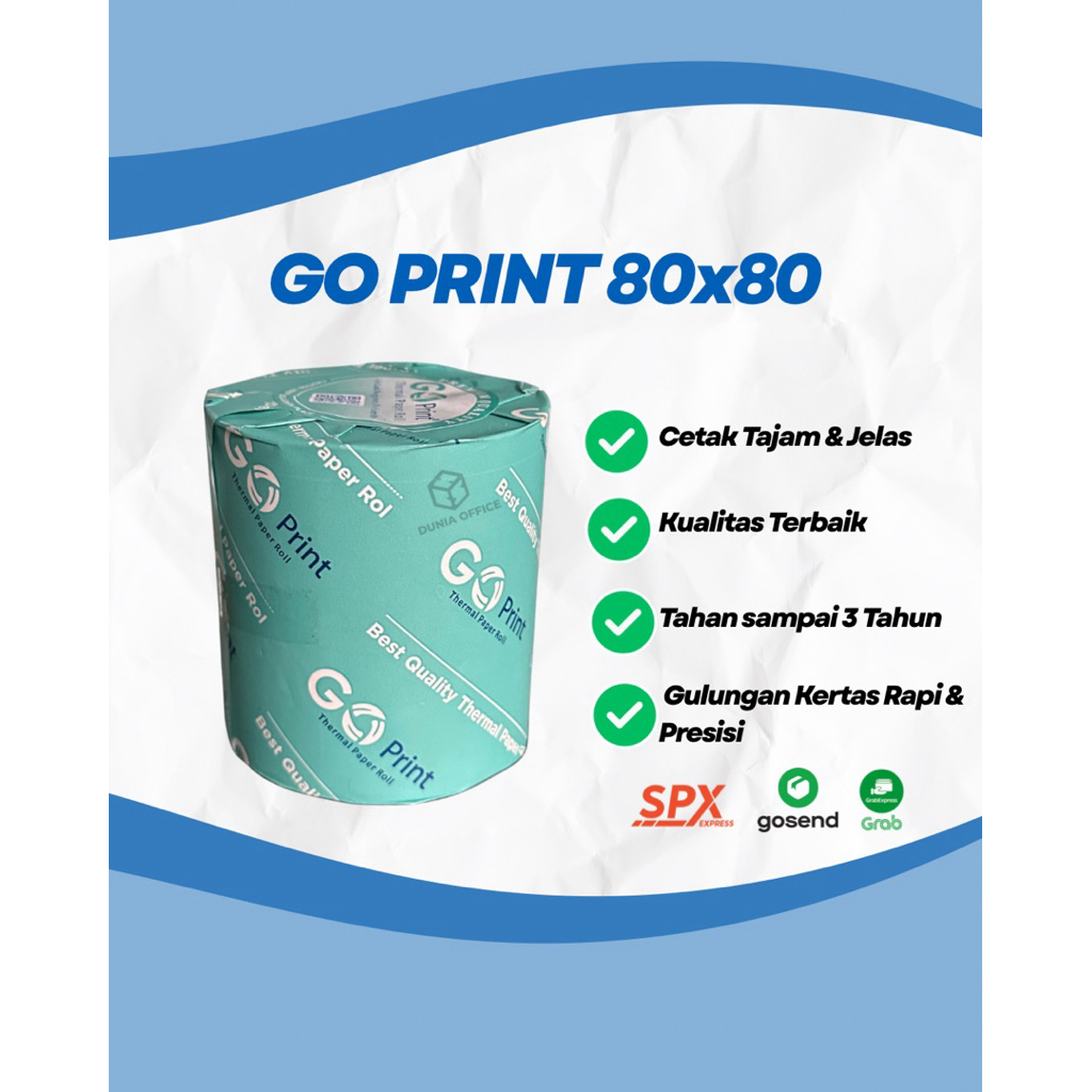 Jual Kertas Thermal 80 x 80 Register Paper Roll Struk Kasir 1 Dus (50 ...