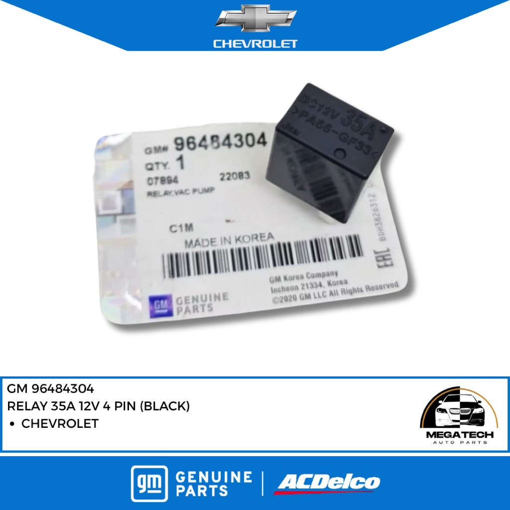 Jual RELAY 35A 12V PIN 4 (BLACK) CHEVROLET ORIGINAL GM 96484304 ...