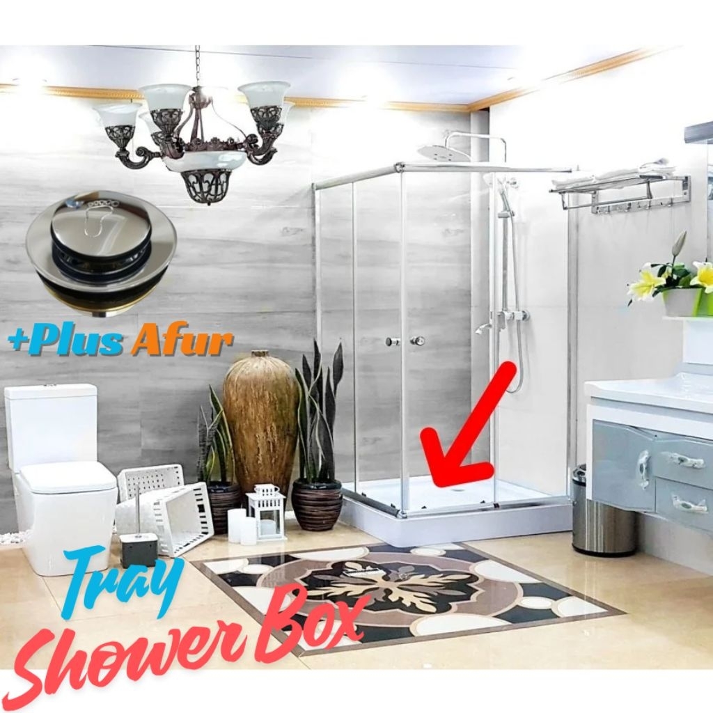 Jual Alas Shower Box Persegi 80x80 Plus Afur | Shopee Indonesia