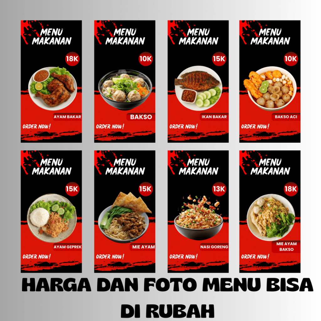 Jual HIASAN DINDING WALDECOR FOOD MENU UKURAN 15 X 30 CM BIASA CUSTOM ...