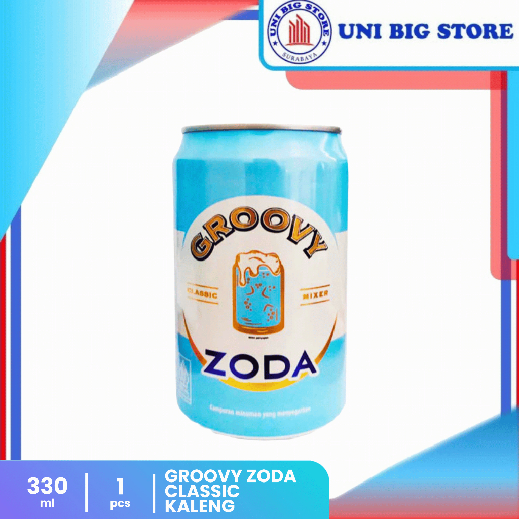 Jual Groovy Zoda Classic dan Lemon Can 330 ml 250 ml Soda Water Kaleng ...