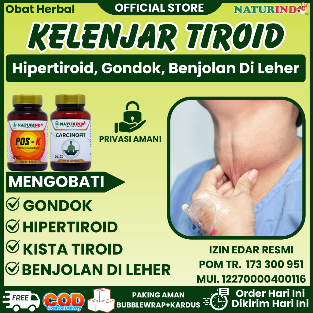 Jual Obat Gondok Kelenjar Tiroid Hipertiroid Gondok Beracun Kista ...