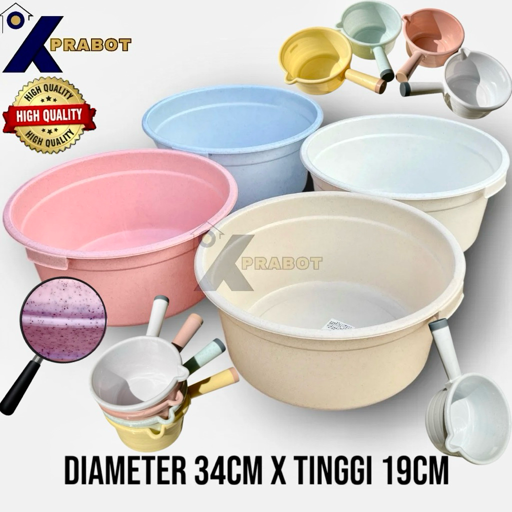 Jual [PROMO BUNDLING FREE] Gayung mandi + Bak Ember Bulat 18 Liter ...