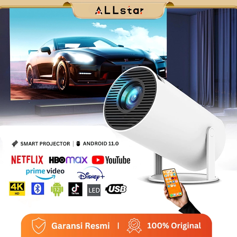 Jual allstartech【Ready】HY300 Pro Proyektor 4K Kamar Tidur Rumah ...