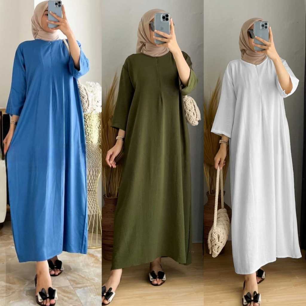 Jual PAKET 3PCS DASTER CRINGKLE POLOS WANITA MODEL TANGAN 3/4 | Shopee ...