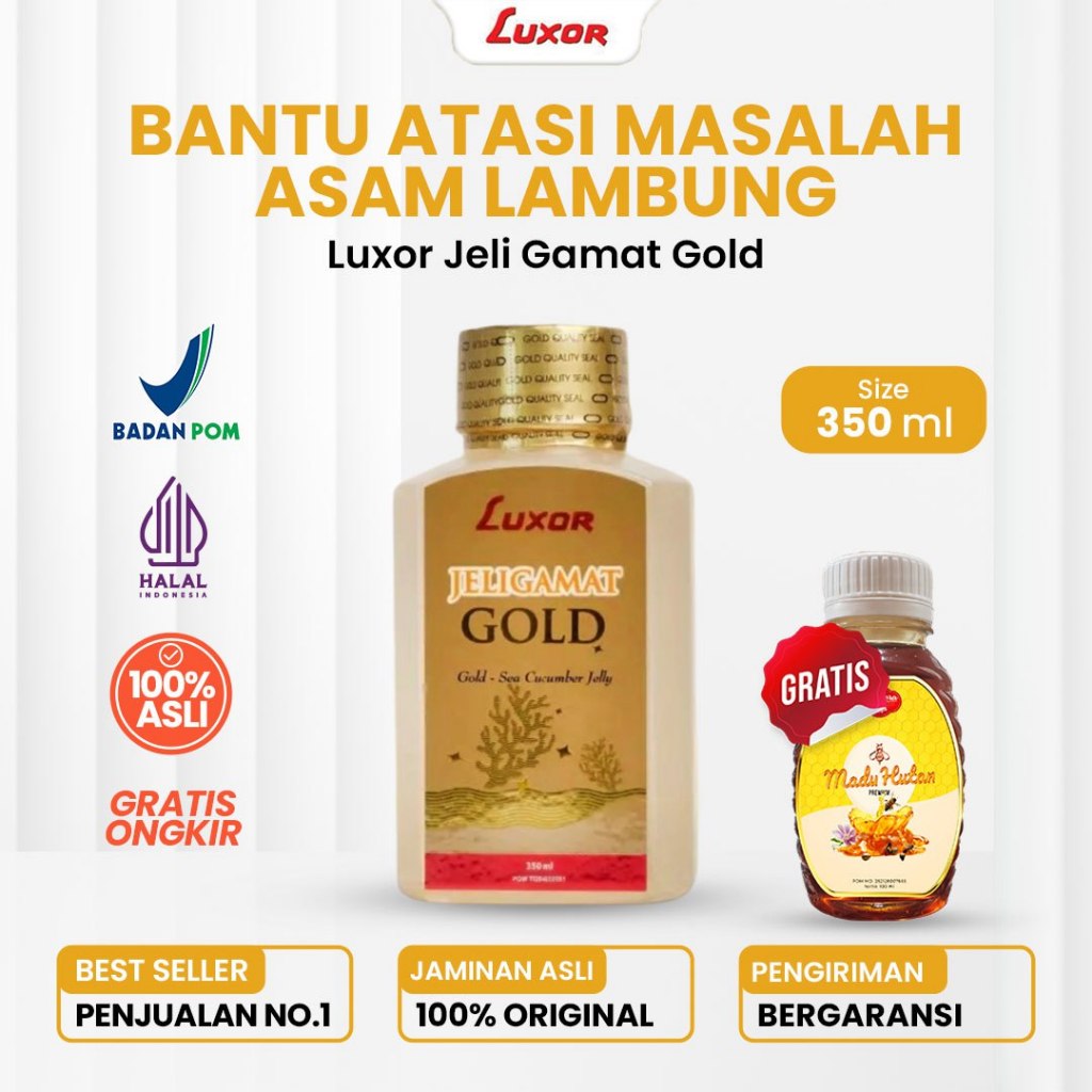 Jual Luxor - Jelly Gamat Gold Ekstrak 45% Gamat Emas - 350ml | Shopee ...