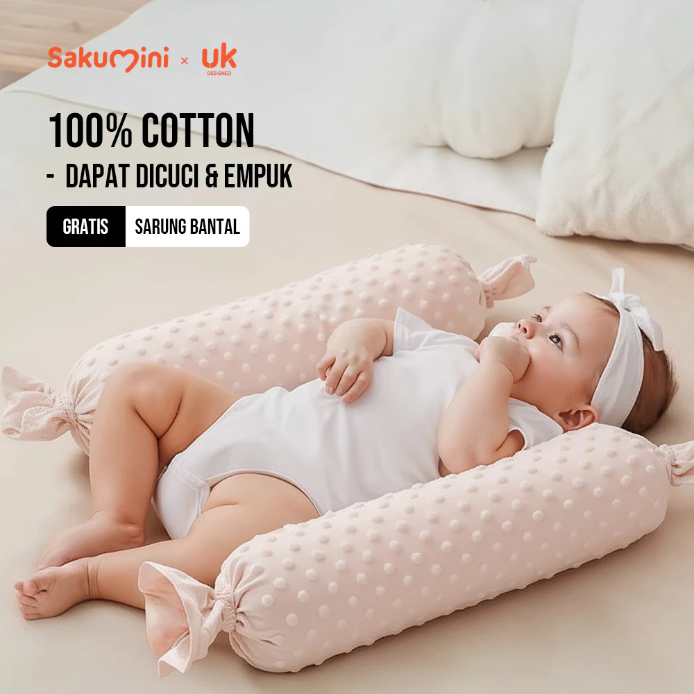 Jual Sakumini Minky Bolster Sleeping Pillow Baby Bantal Tidur Guling ...