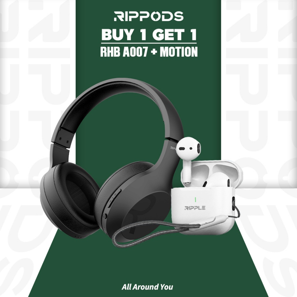 Jual Rippods Headset Bluetooth TWS Bundle Wireless RHB A007 Headphone ...