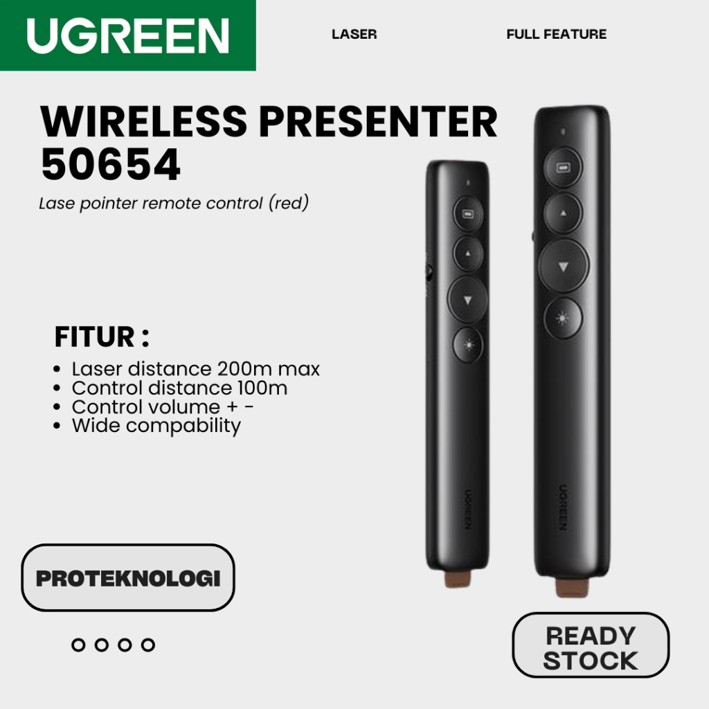 Jual UGREEN Laser Pointer Remote Control Presenter Wireless | Shopee Indonesia