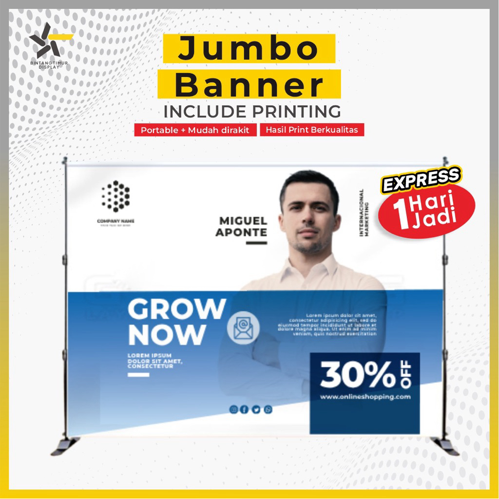 Jual JUMBO BANNER + PRINT premium jumbo banner / backdrop / simple ...