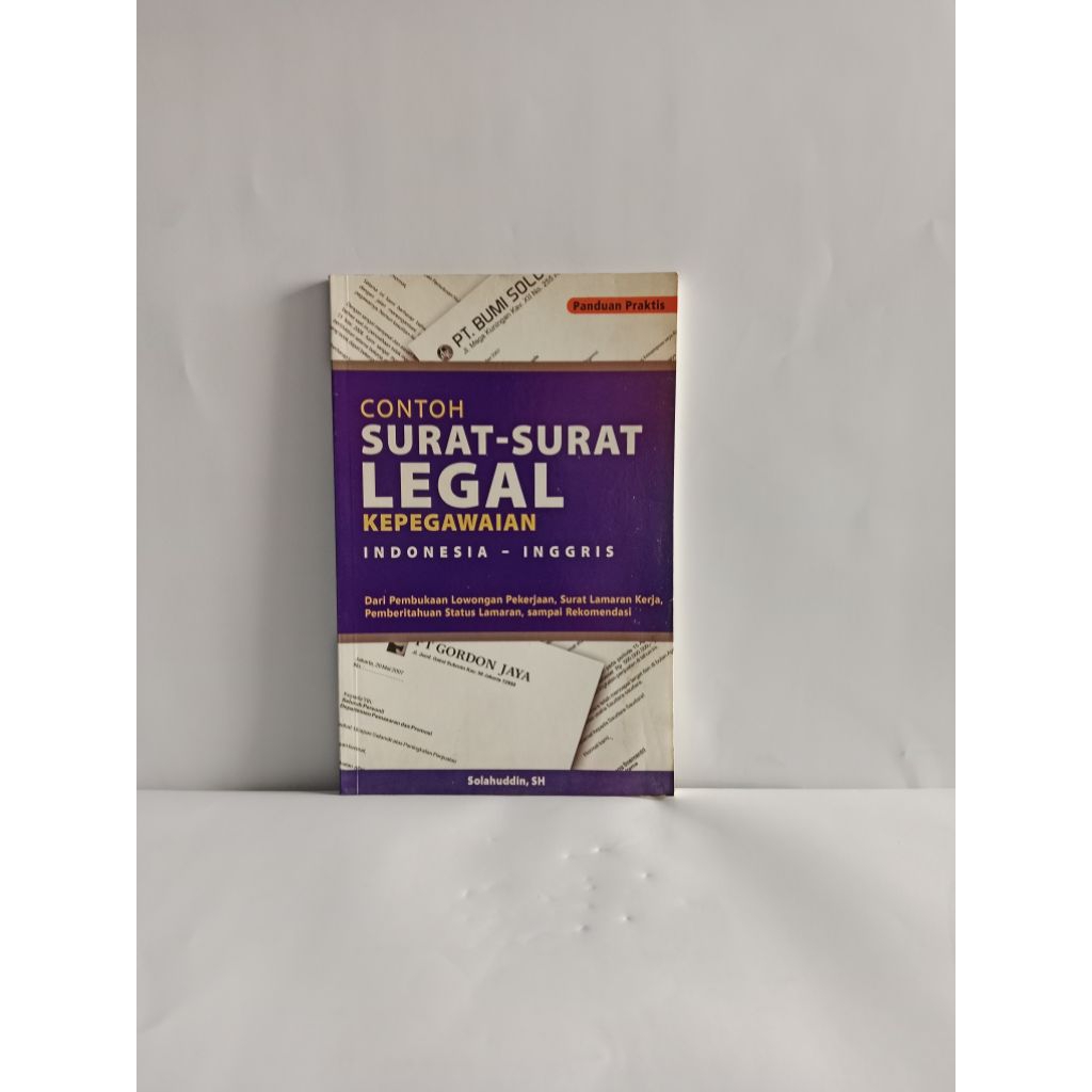 Jual BUKU ORIGINAL CONTOH SURAT-SURAT LEGAL KEPEGAWAIAN INDONESIA ...