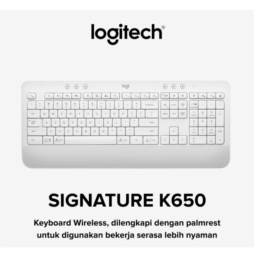 Jual Logitech Signature K650 Keyboard Wireless Bluetooth Comfort dengan ...